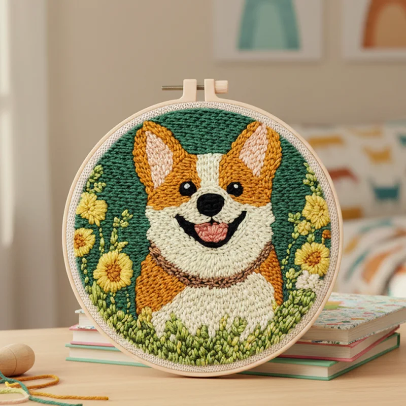 DIY Punch Needle Embroidery Hoop Kit - Kidzly