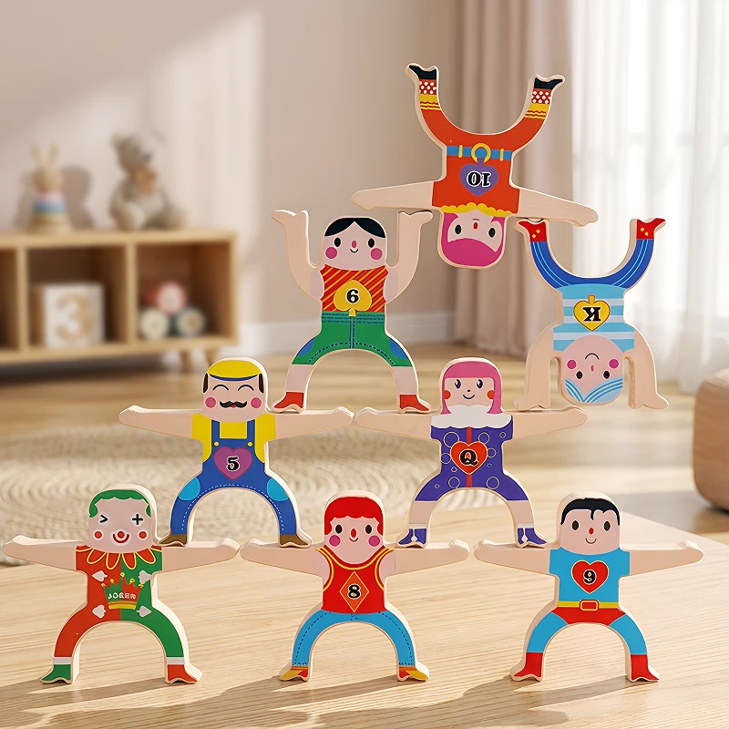 Block Stacking Board Game Montessori Balance Toy for Kids - Kidzly